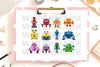 Robots Clipart Bundle, Robot Clip Arts Set - So Fontsy