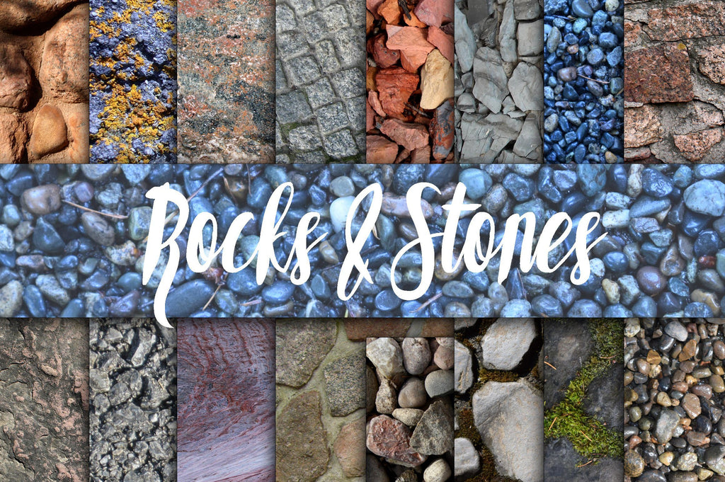 Rock and Stone Textures Digital Paper - So Fontsy