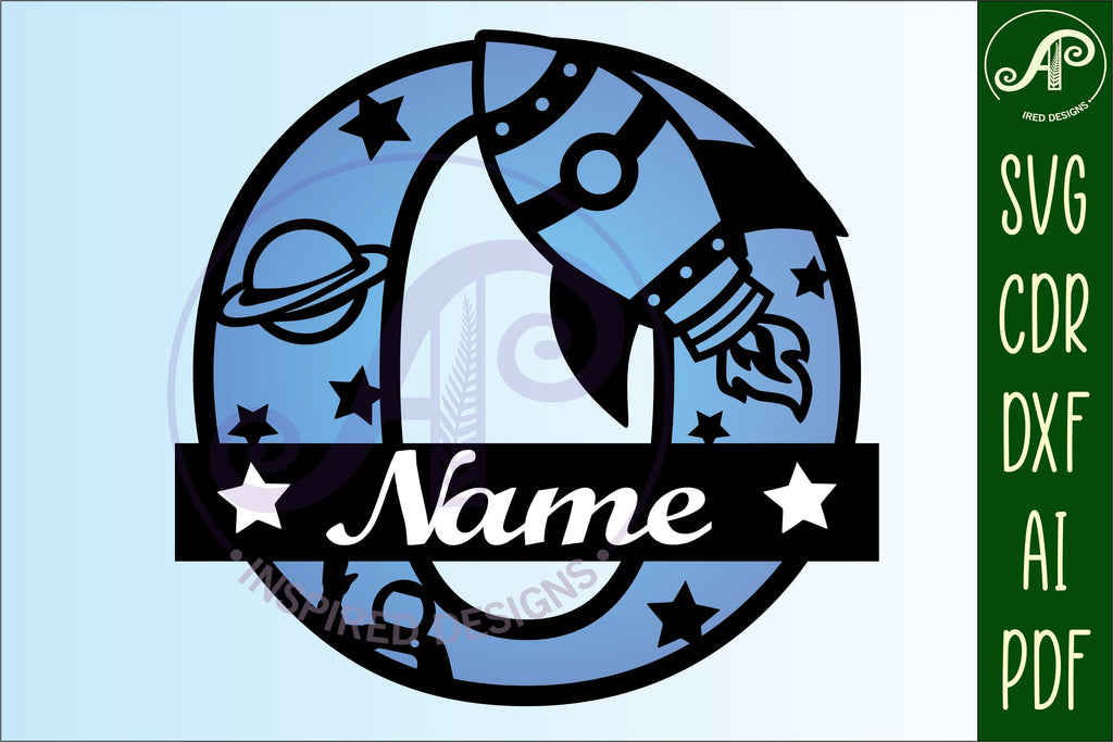 Rocket Monogram Letter O SVG File - So Fontsy
