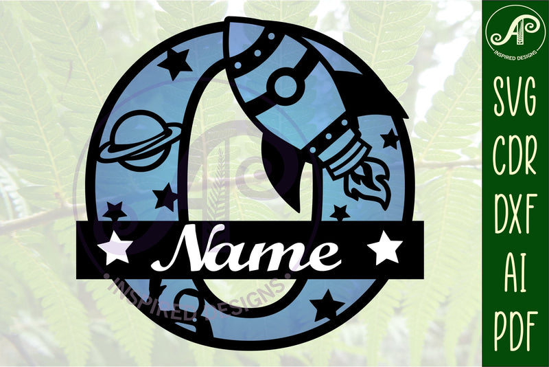 Rocket Monogram Letter O SVG File - So Fontsy
