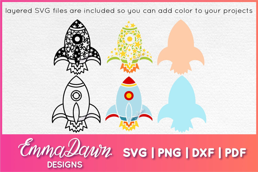 Rocket Ship SVG Bundle - So Fontsy