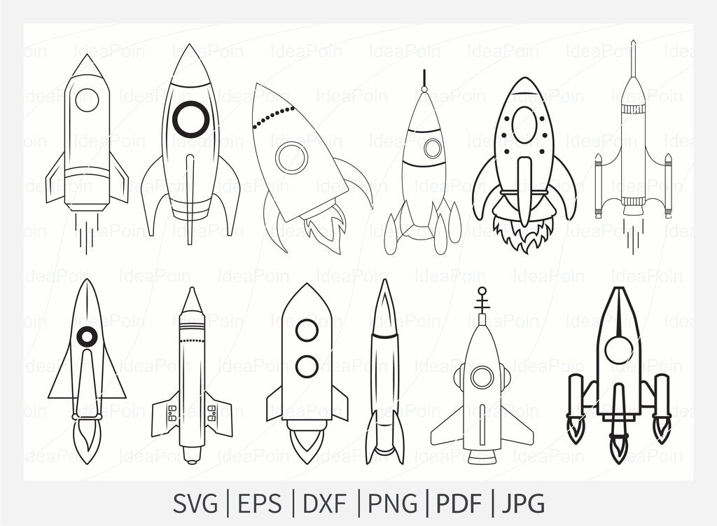 Rocket svg, Rocket svg Bundle, Spaceship Svg, Rocket Clipart, Mid ...
