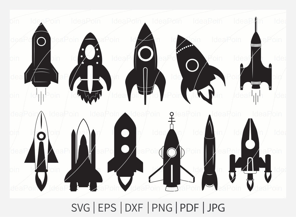 Rocket svg, Rocket svg Bundle, Spaceship Svg, Rocket Clipart, Mid ...