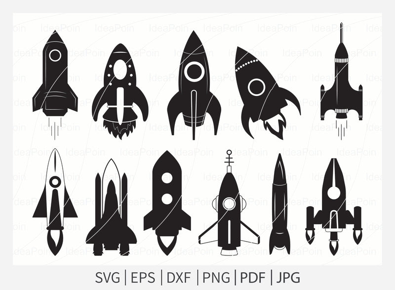 Rocket svg, Rocket svg Bundle, Spaceship Svg, Rocket Clipart, Mid ...