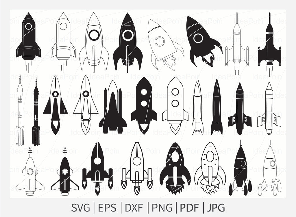Rocket svg, Rocket svg Bundle, Spaceship Svg, Rocket Clipart, Mid ...