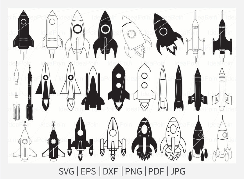 Rocket svg, Rocket svg Bundle, Spaceship Svg, Rocket Clipart, Mid ...