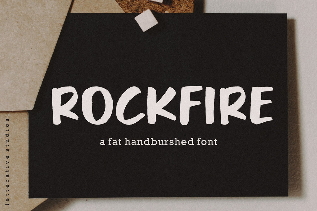 Rockfire Fat Handbrushed Font - So Fontsy