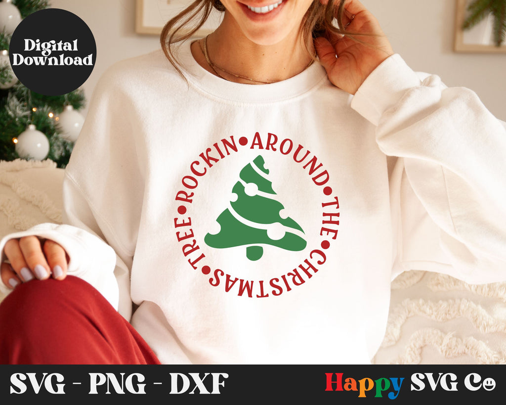 Rockin Around The Christmas Tree SVG File - So Fontsy
