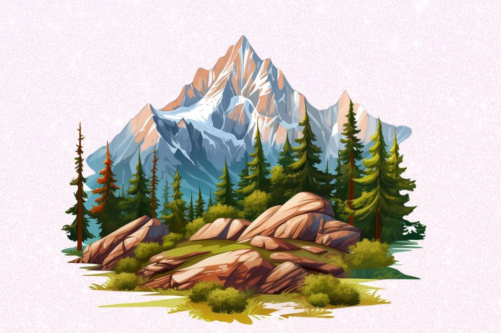 Rocky Mountain Clipart - So Fontsy