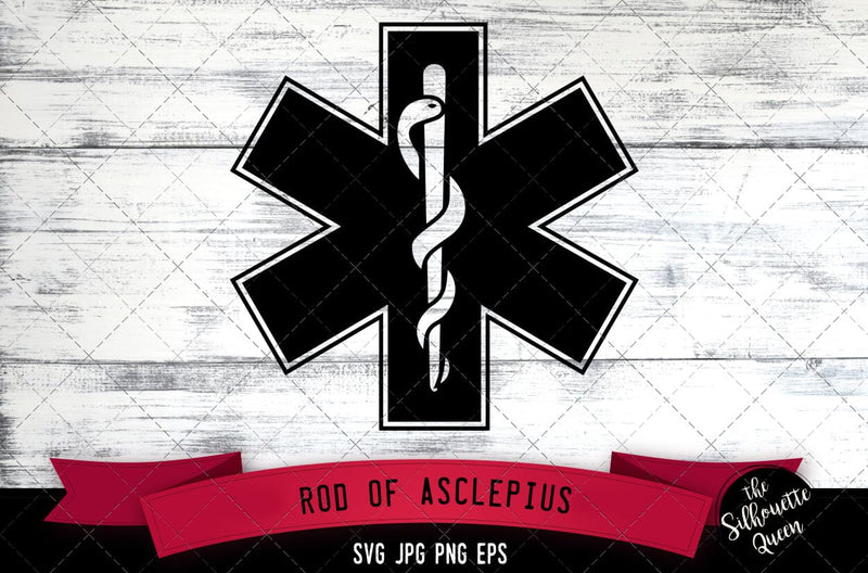 Rod of Asclepius Icon SVG -Vector Symbol Commercial & Personal Use- Cr ...