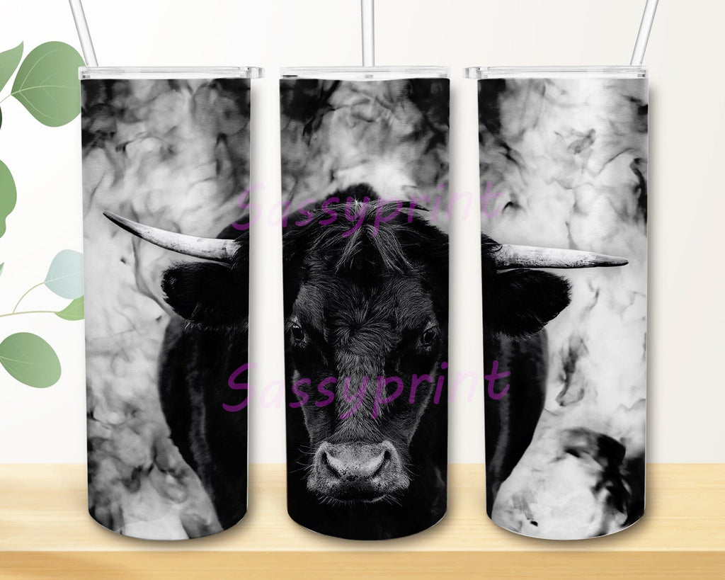Rodeo Bull Tumbler Png, Western Bull 20oz Skinny Tumbler, Bull ...