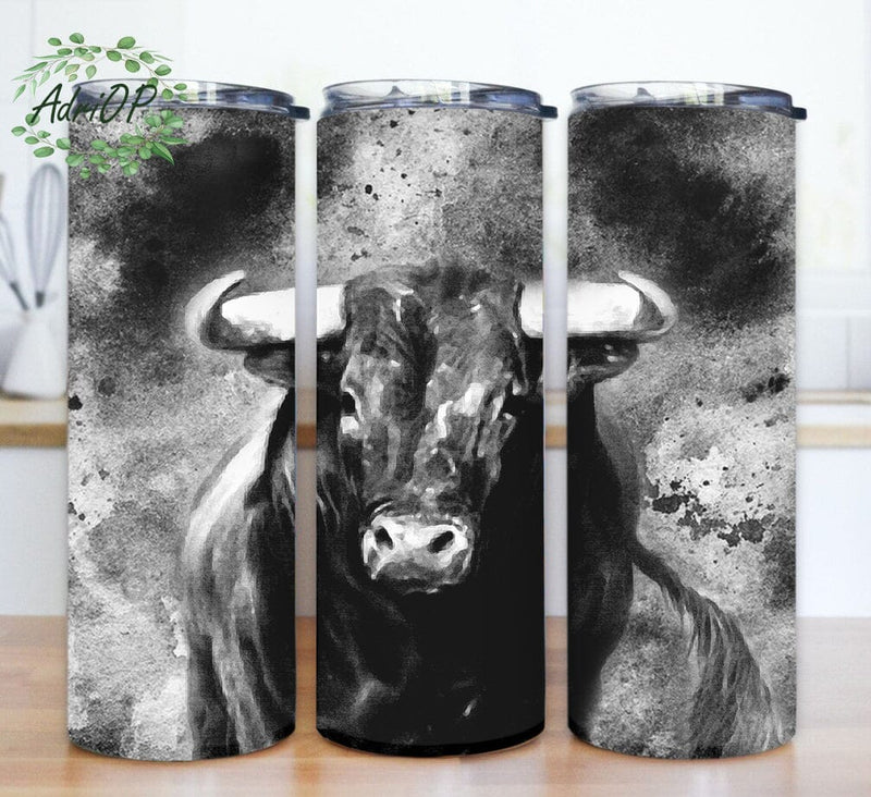Rodeo Bull Tumbler Png, Western Bull 20oz Skinny Tumbler, cTumbler ...