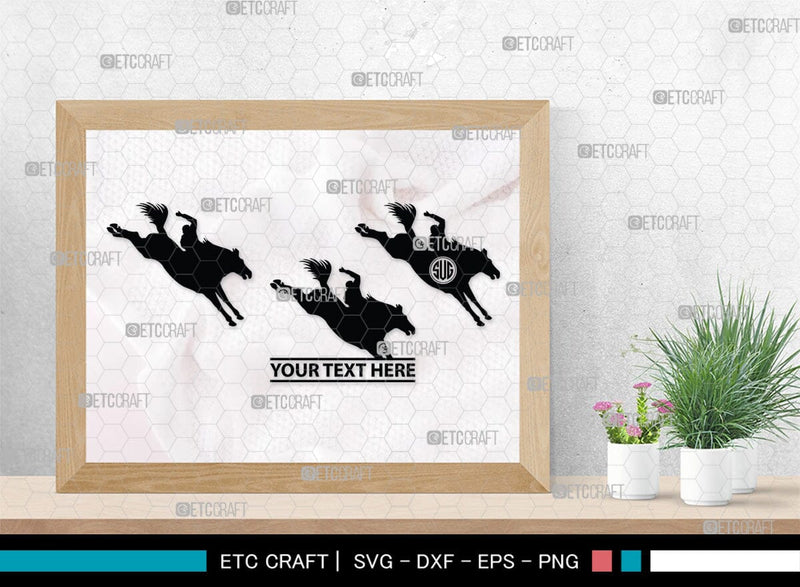 Rodeo Monogram, Rodeo Silhouette, Rodeo SVG, Bull Rider Svg, Horse Svg ...