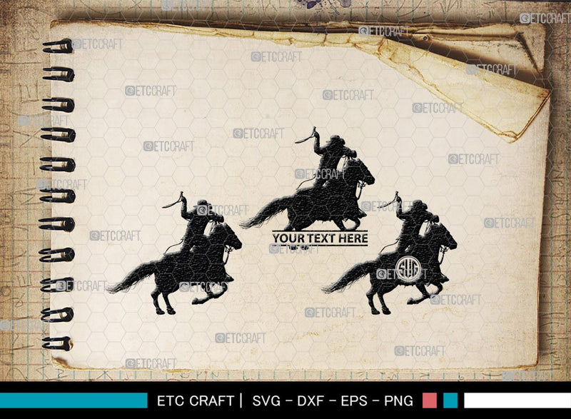 Rodeo Monogram, Rodeo Silhouette, Rodeo SVG, Bull Rider Svg, Horse Svg ...