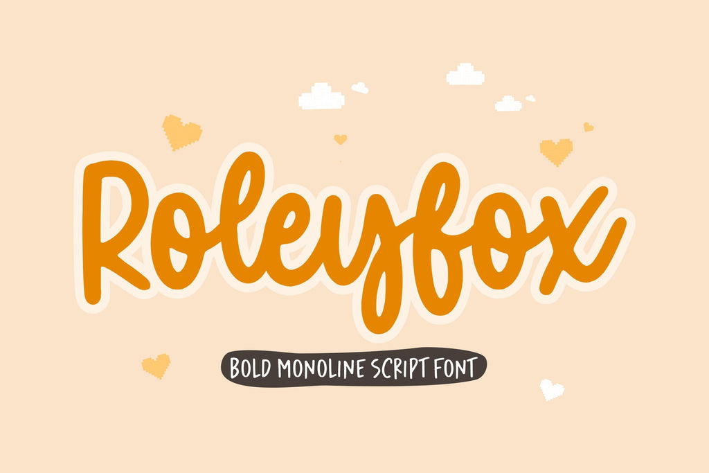 Roleyfox Bold Monoline Script Font - So Fontsy