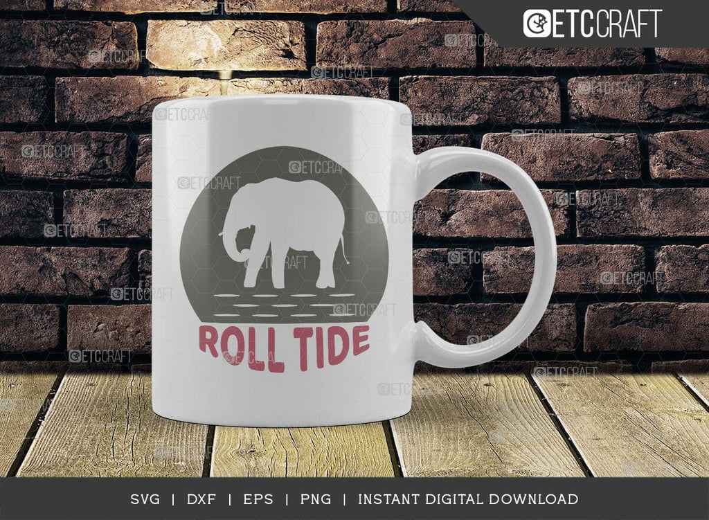 Roll Tide SVG C, Elephant Svg, Alabama Crimson Svg, Roll Svg, Tide Svg ...