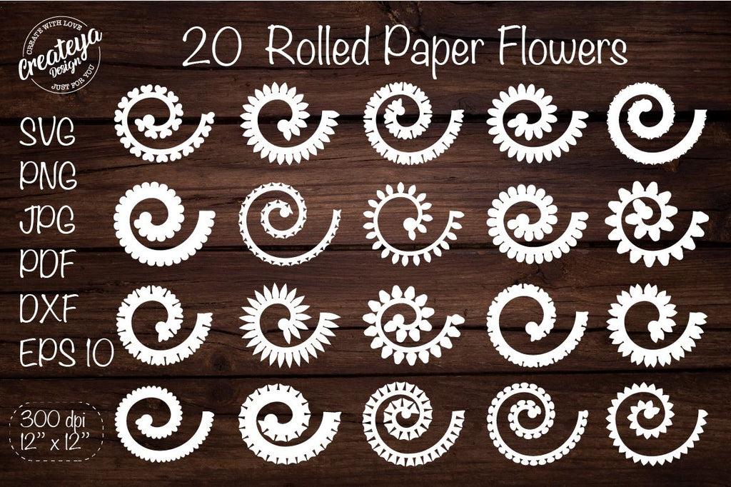 Rolled flowers Rolled flowers svg Rolled Paper flowers Rolled flower ...