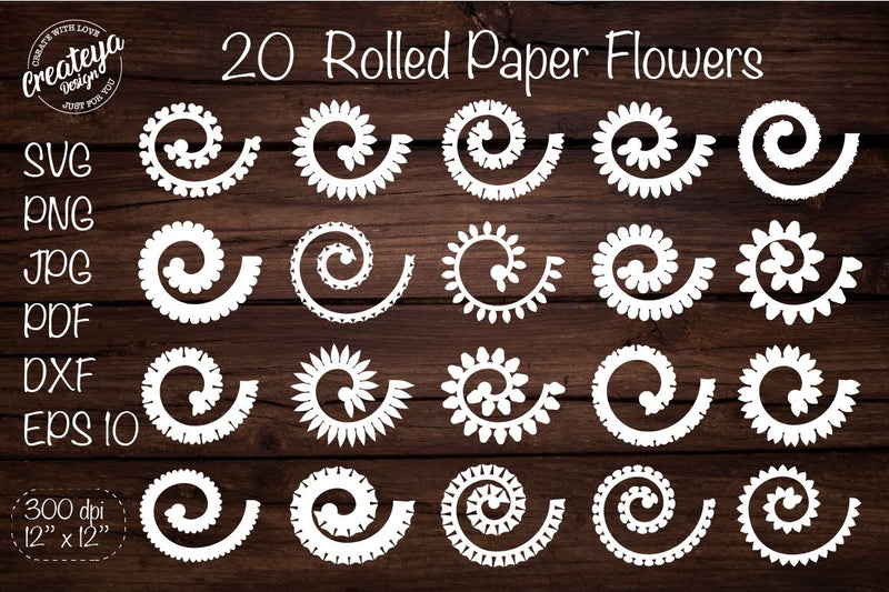 Rolled flowers Rolled flowers svg Rolled Paper flowers Rolled flower ...