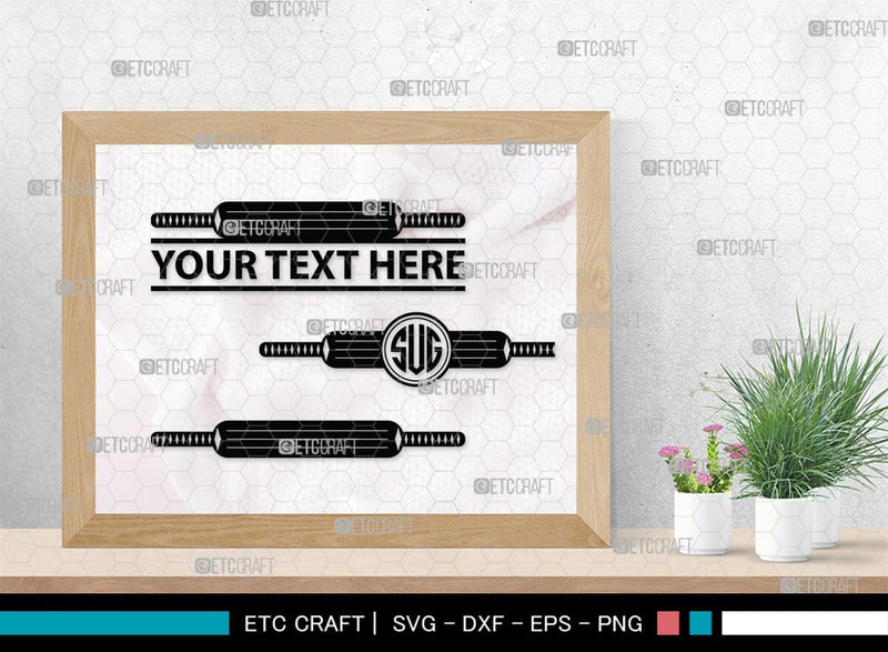 Rolling Pin Monogram, Rolling Pin Silhouette, Rolling Pin SVG, Kitchen ...