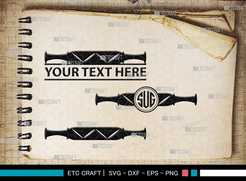 Rolling Pin Monogram, Rolling Pin Silhouette, Rolling Pin SVG, Kitchen ...