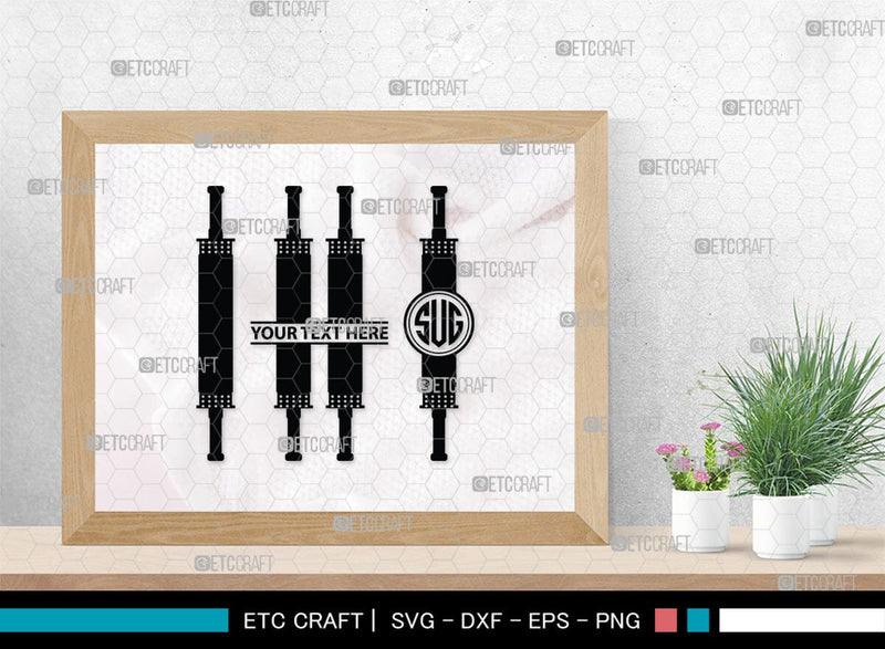 Rolling Pin Monogram, Rolling Pin Silhouette, Rolling Pin SVG, Kitchen ...