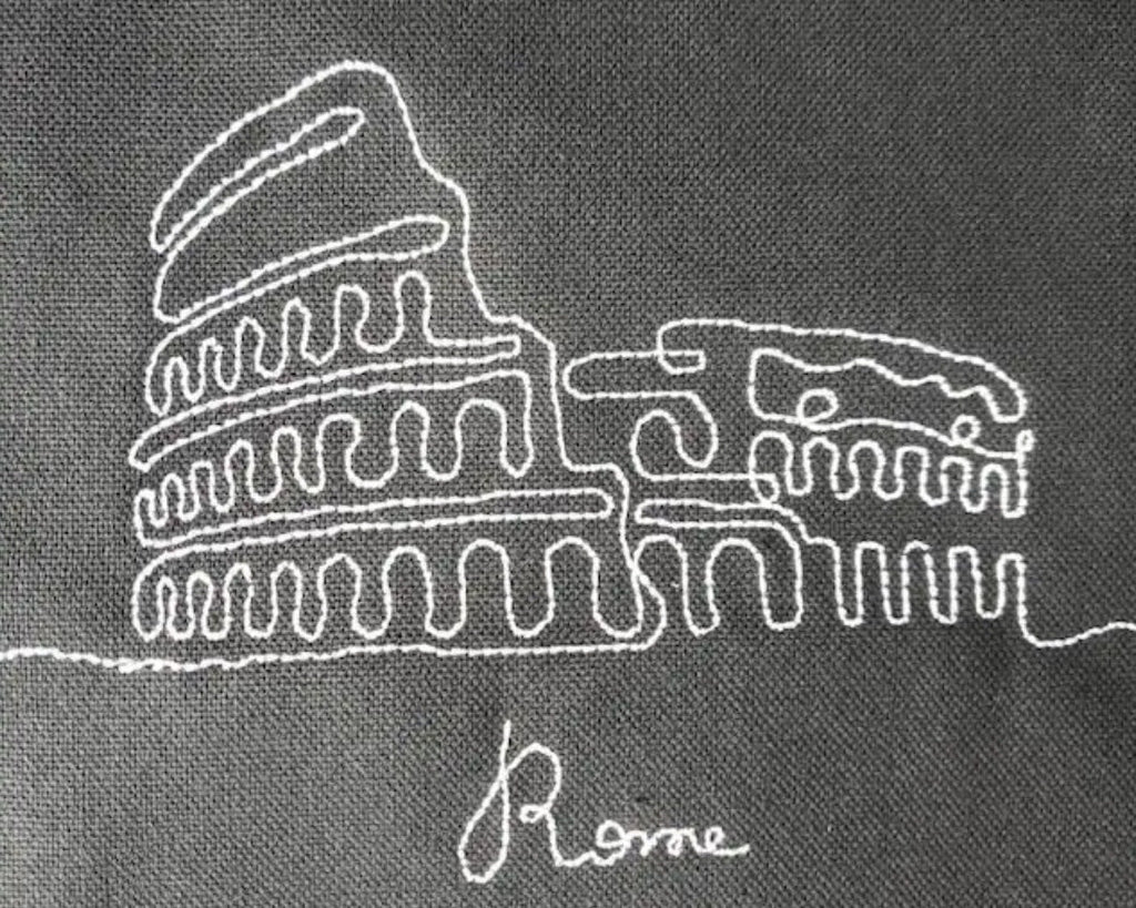 Rome, Coliseum One line Embroidery Design - So Fontsy