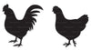 Rooster and chicken. Cut files for Cricut, Clip Art silhouettes (eps ...