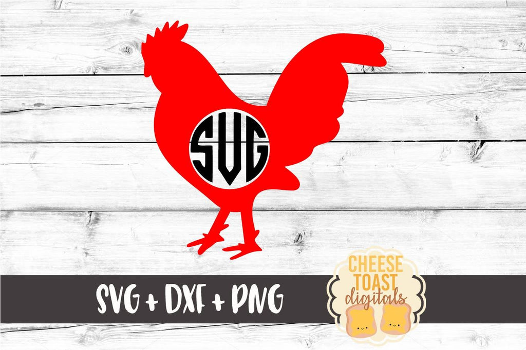 Rooster Monogram - Rooster SVG File - So Fontsy