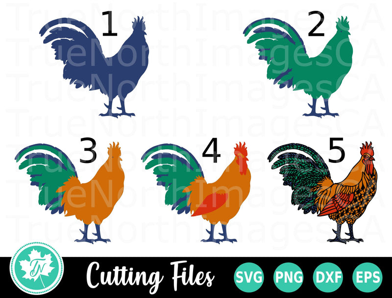 Rooster SVG | 3D Rooster SVG | Zentangle SVG - So Fontsy