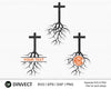 Roots SVG, Roots Monogram Svg, Church Sunday Monogram, Chrisitan Cross ...