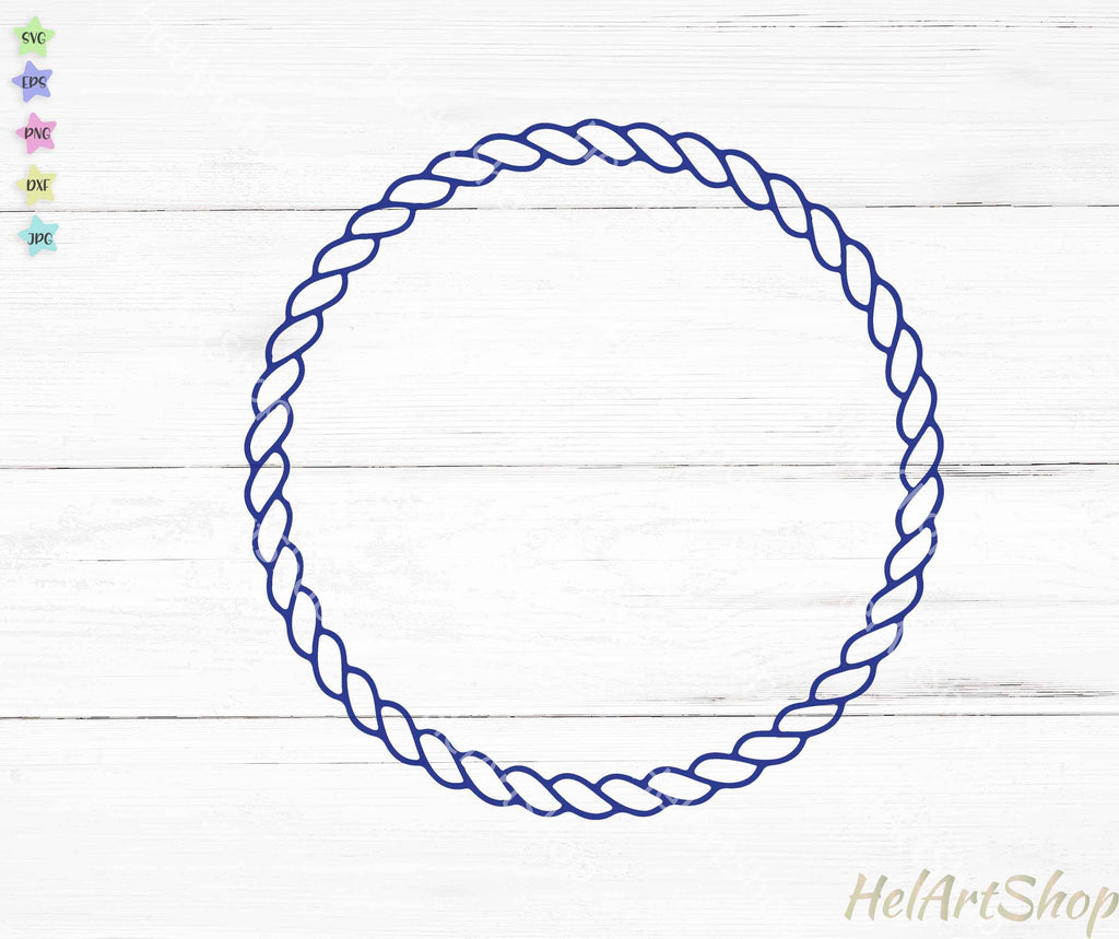 Rope Border svg, Monogram frame svg, Nautical Frame svg - So Fontsy