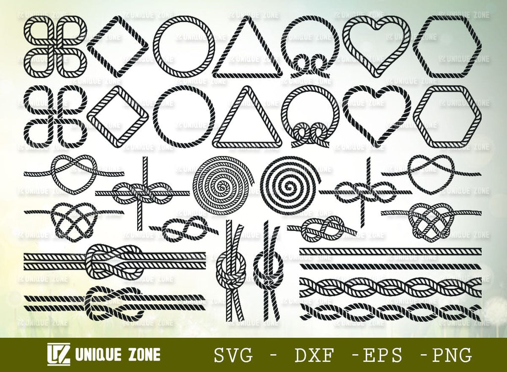 Rope Knot Silhouette Bundle, Nautical Knot SVG, Boat Knots Svg, Anchor ...