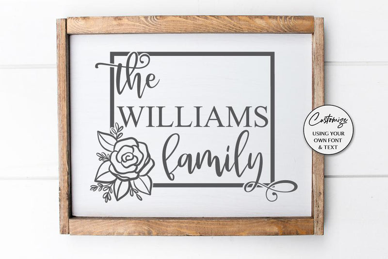 Rose Family Last Name Design - So Fontsy