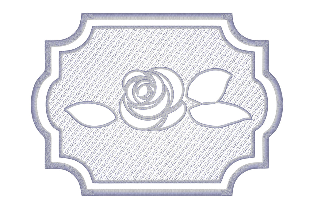 Rose figure embossed machine embroidery digital downlo - So Fontsy