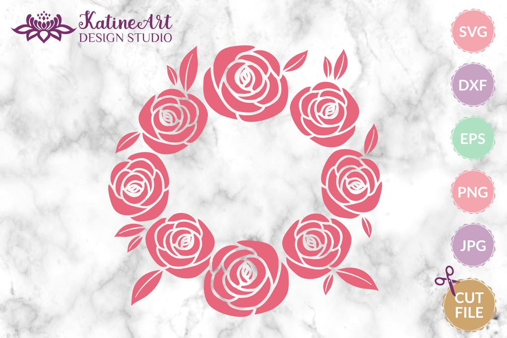 Rose Silhouette Border