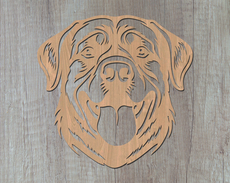 Rottweiler Laser SVG Cut File, Rottweiler Glowforge File, Rottweiler ...