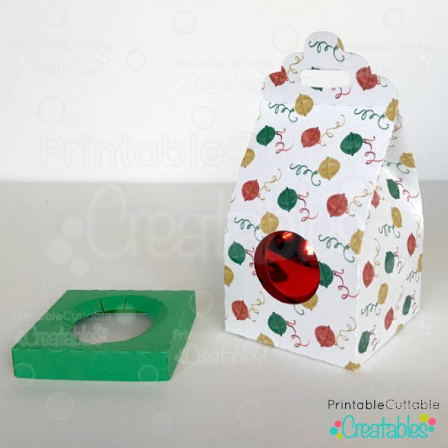 Round Christmas Ornament Gift Box - So Fontsy