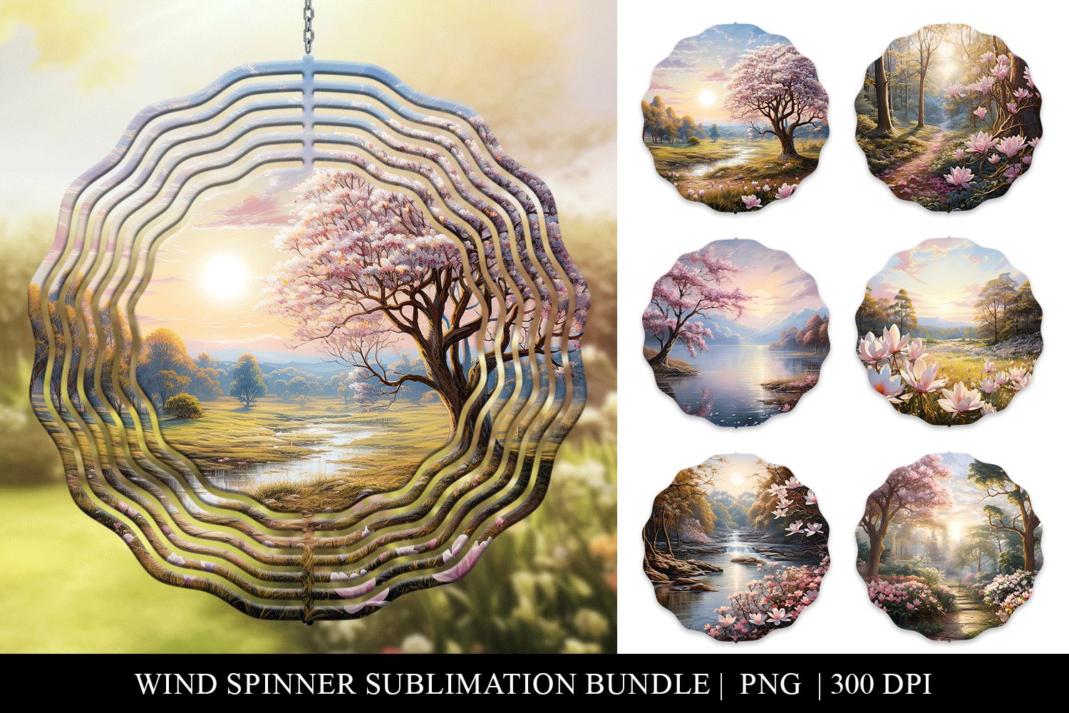 Round Hanging Spinners Png Bundle - So Fontsy