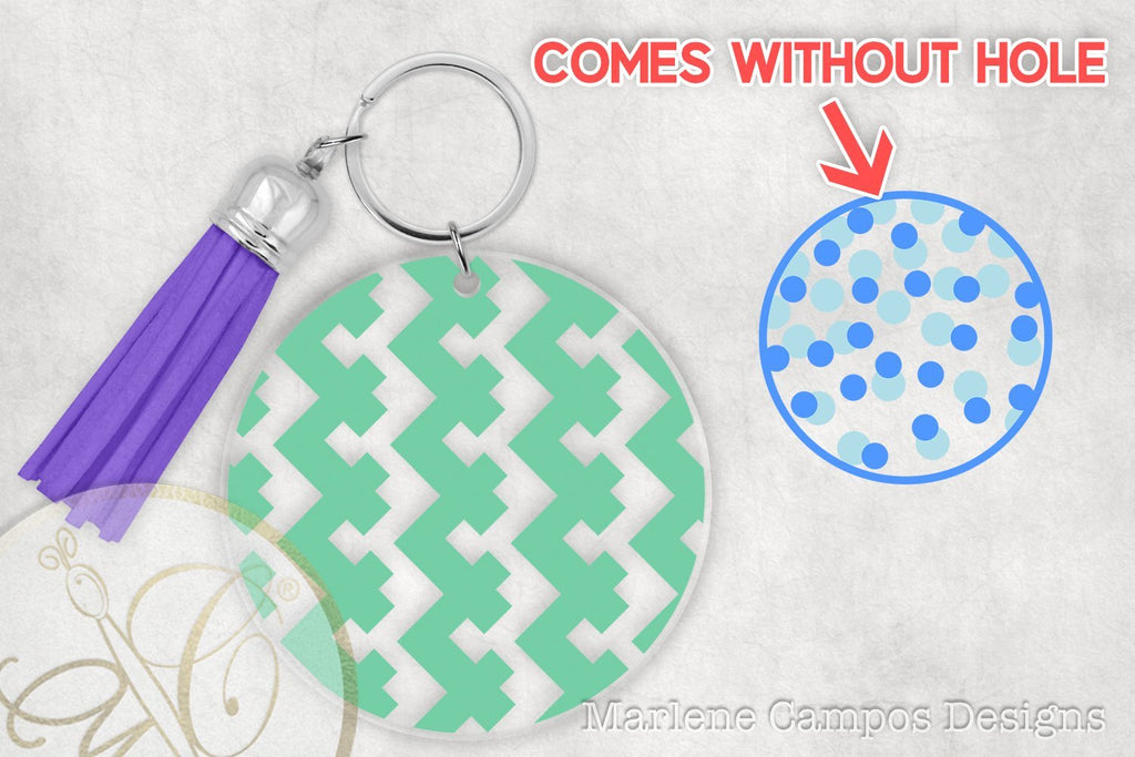 Round Keychain Patterns /SVG, DXF, PNG, EPS - So Fontsy