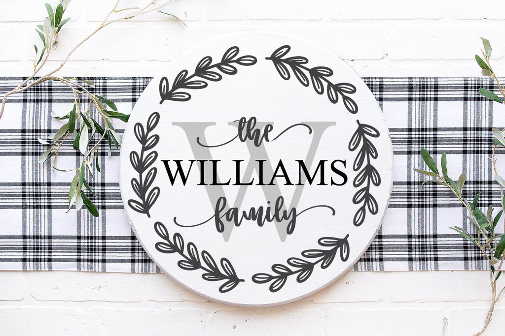 Round Monogram Sign Making Bundle | Farmhouse Sign Bundle | SVG Bundle ...