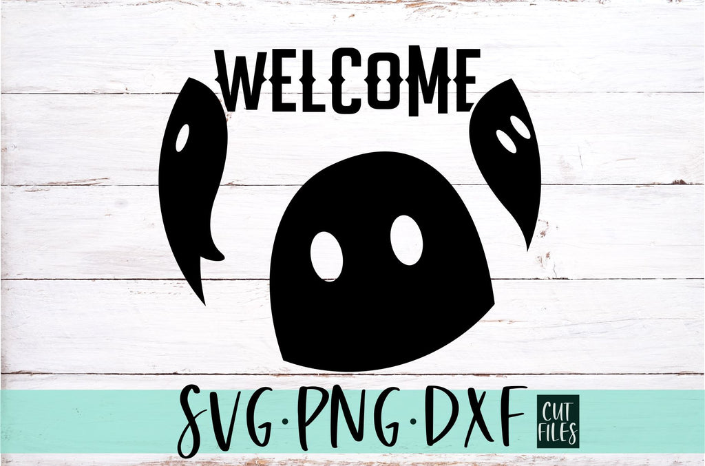 Round Welcome Sign With Ghosts SVG, Funny Farmhouse Halloween SVG Sign ...