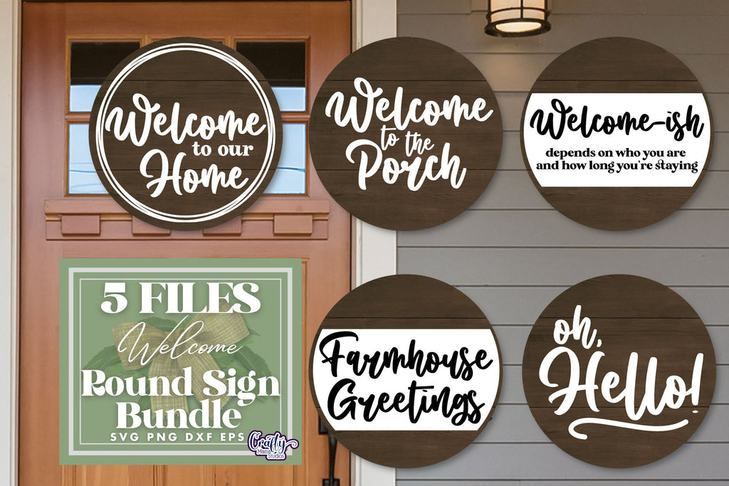 Round Welcome Svg Bundle | Welcome Quotes Svg - So Fontsy
