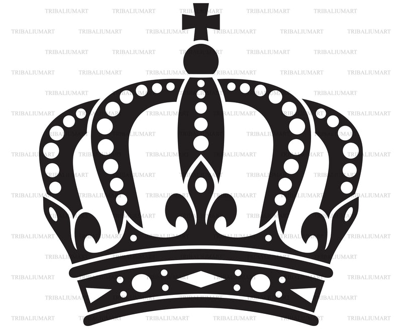 Royal crown - heraldic element. Cut files for Cricut. Clip Art ...