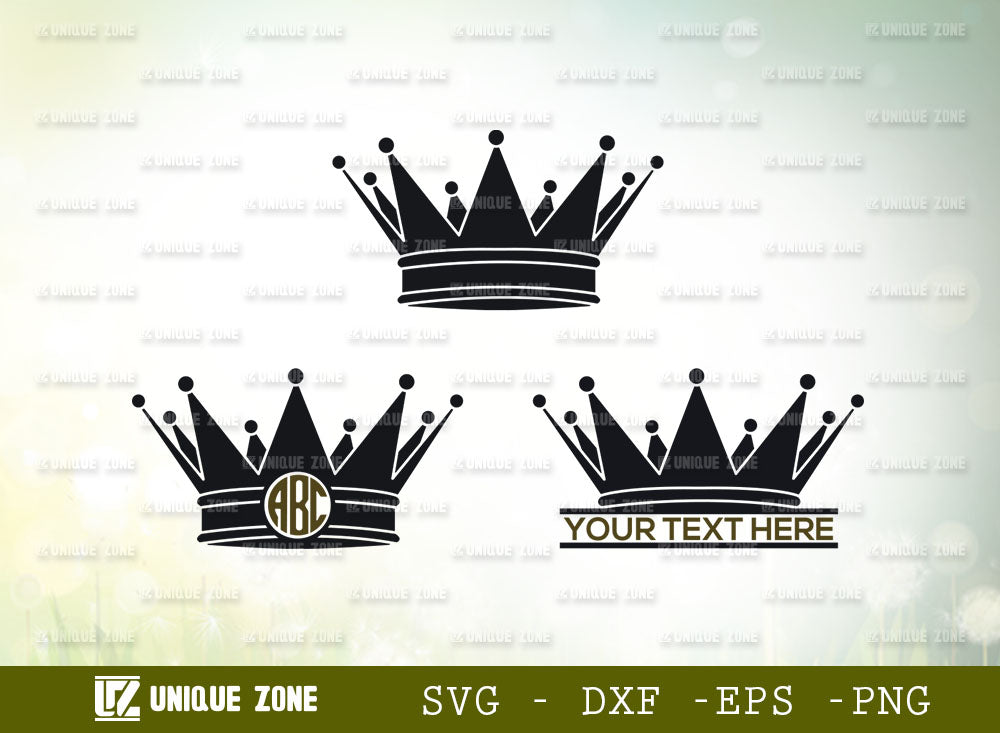 Royal Crown Monogram SVG Cut File, Crown Svg, Princess Crown Svg ...