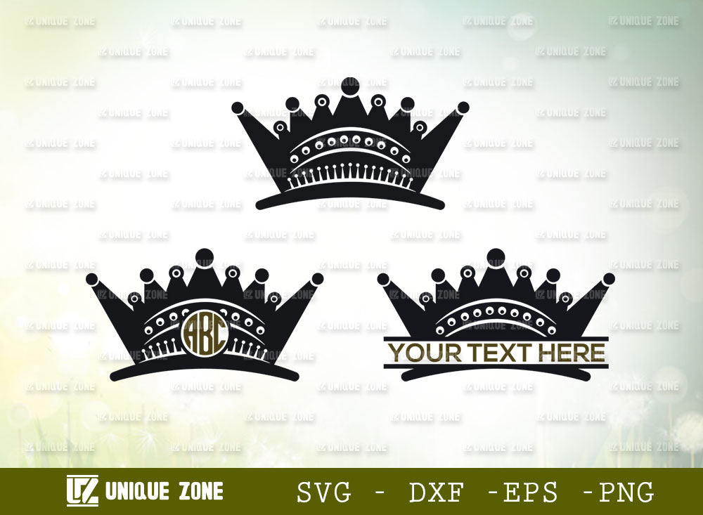 Royal Crown Monogram SVG Cut File, Crown Svg, Princess Crown Svg ...