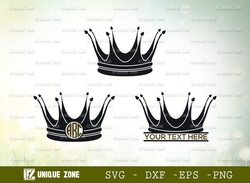 Royal Crown Monogram SVG Cut File, Crown Svg, Princess Crown Svg ...