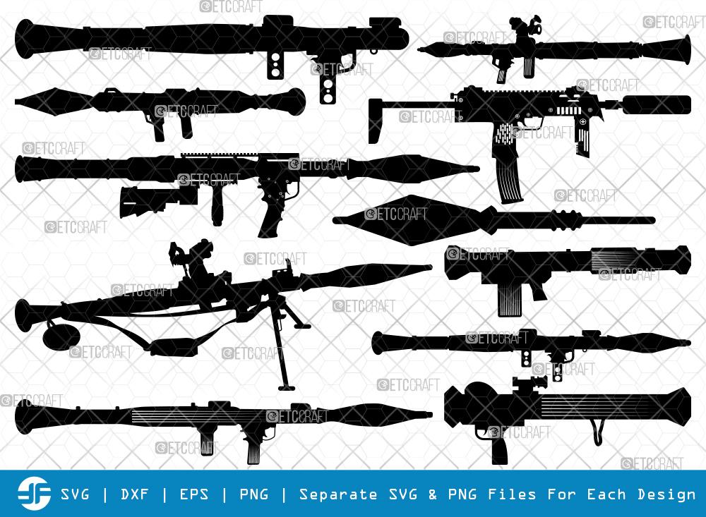 Rpg SVG Cut Files | Rpg 7 Silhouette - So Fontsy