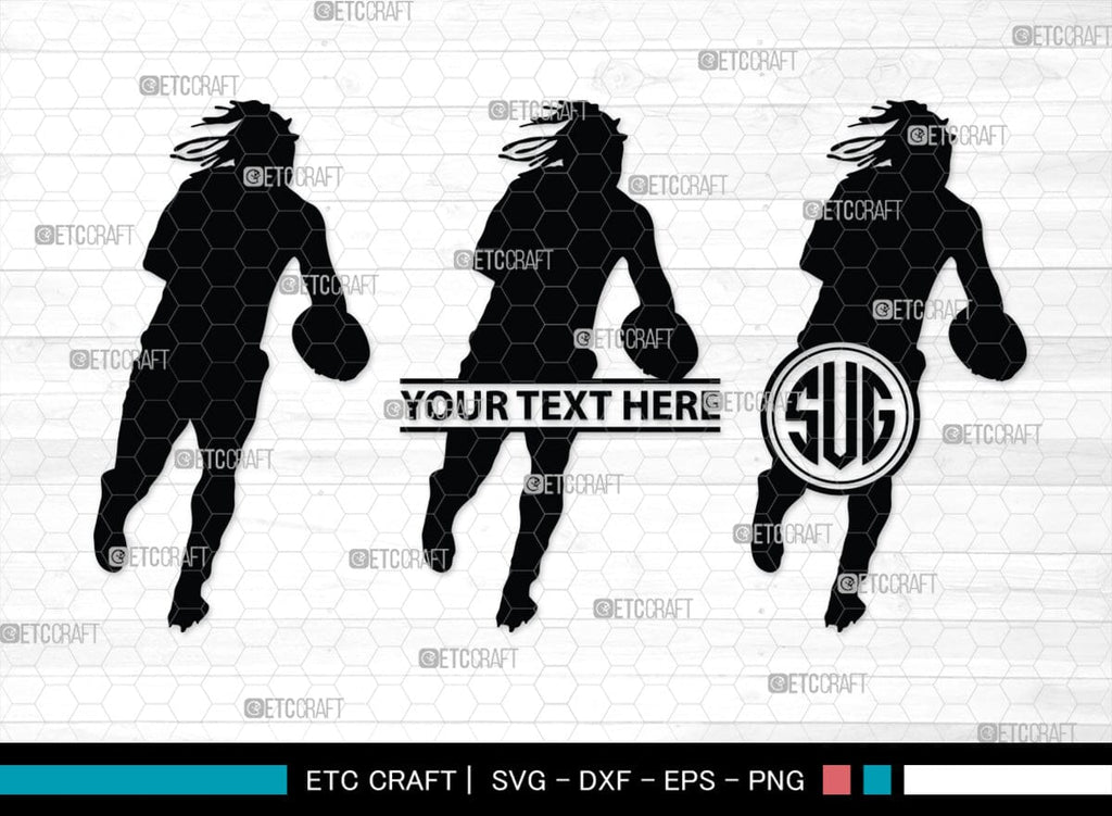 Rugby Player Monogram, Rugby Player Silhouette, Rugby Player SVG ...