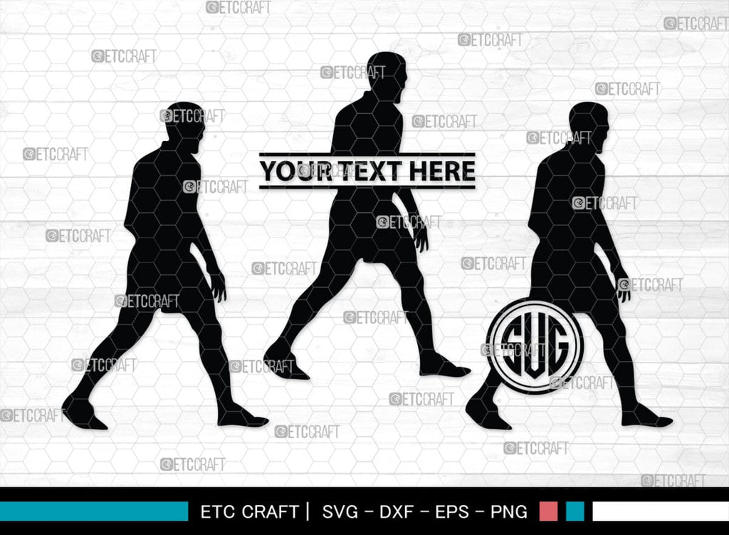 Rugby Player Monogram, Rugby Player Silhouette, Rugby Player SVG ...
