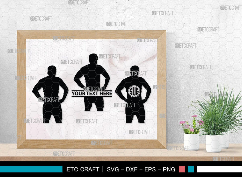 Rugby Player Monogram, Rugby Player Silhouette, Rugby Player SVG ...